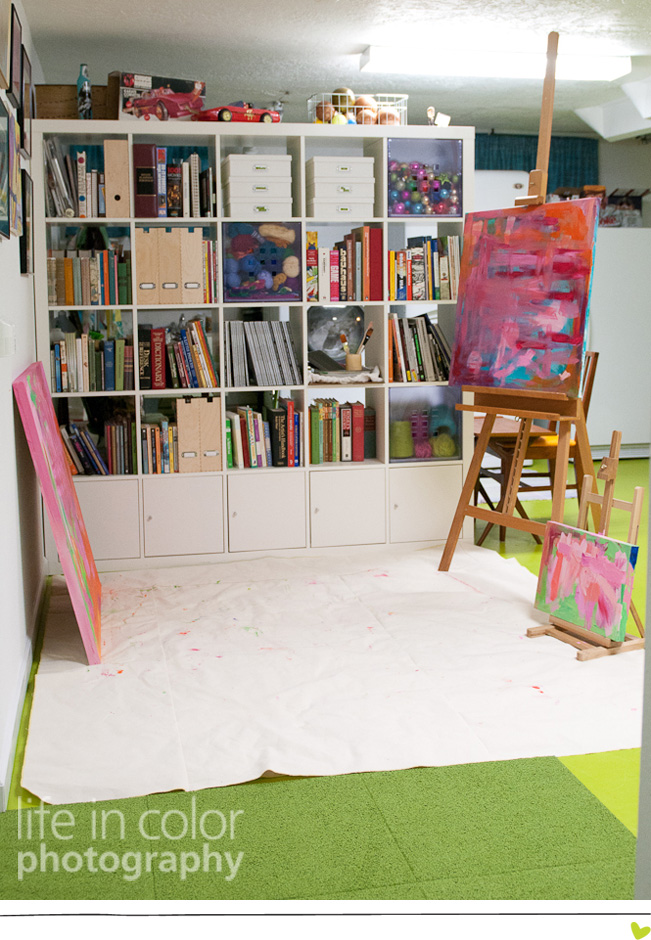 Basement – our painting area – Life in Color Photo